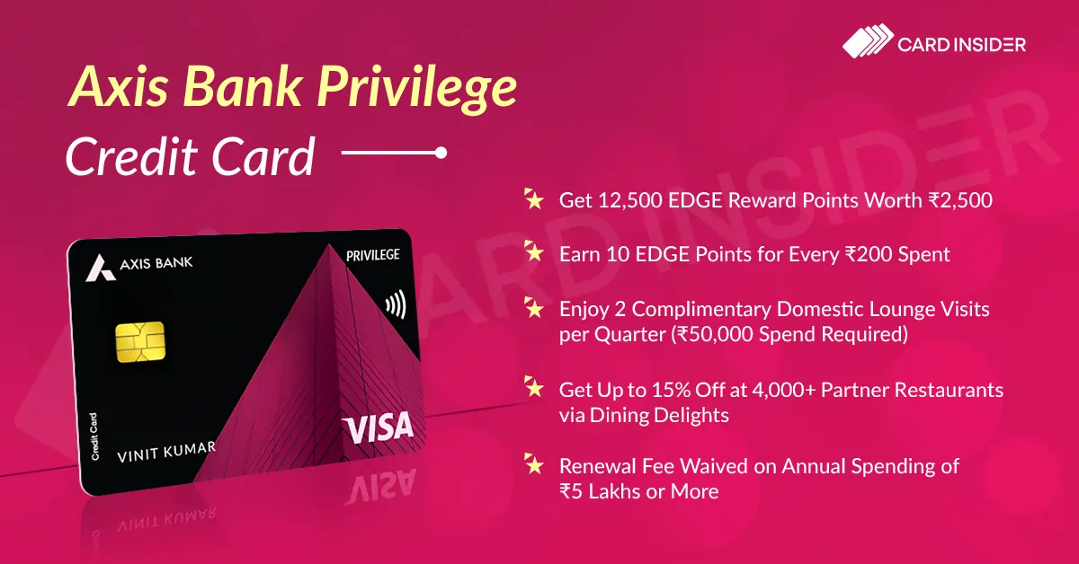 Axis Bank Privilege Credit Card - Features and Review